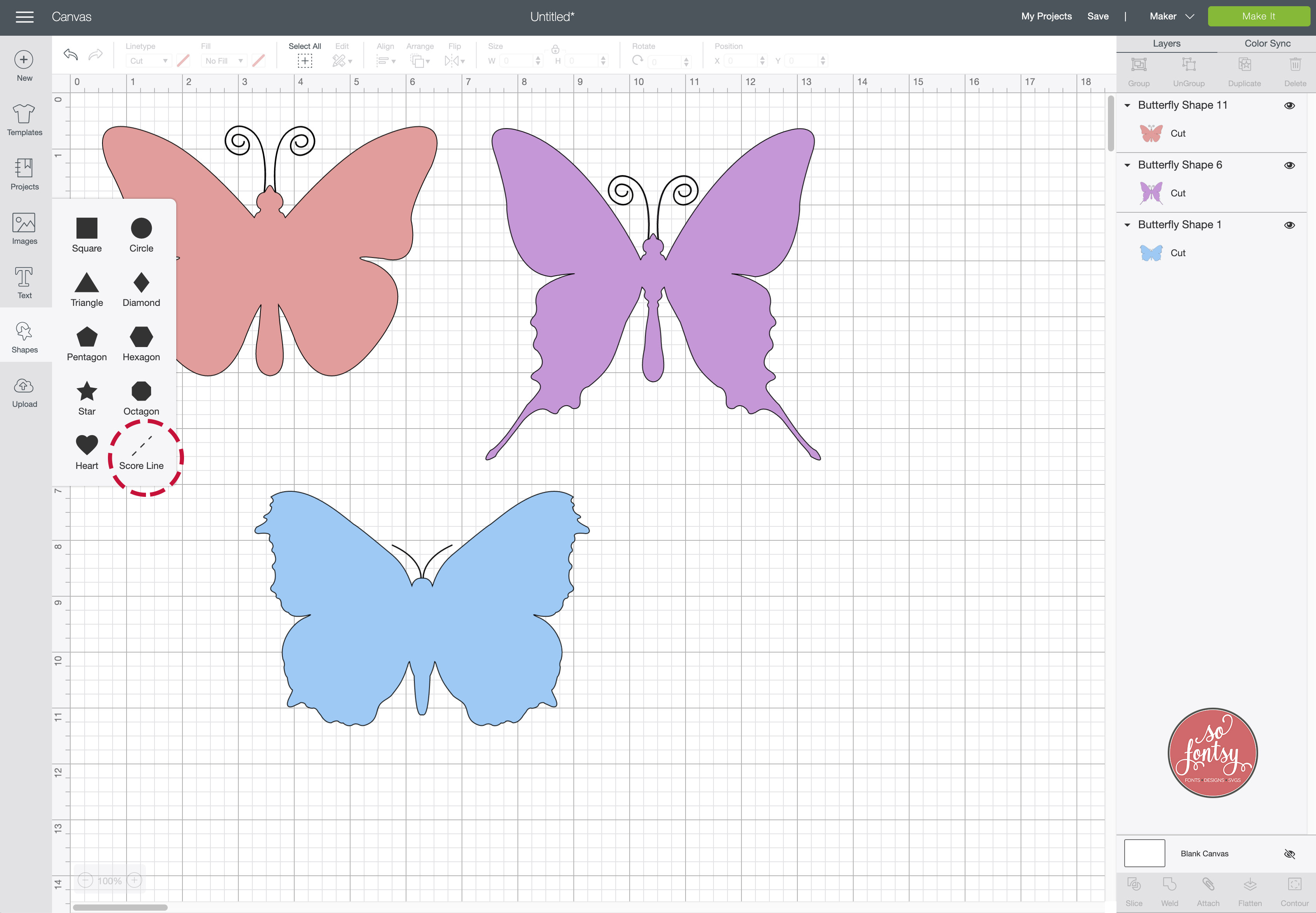 Cricut Design Space How To Add Score Lines To Designs So Fontsy
